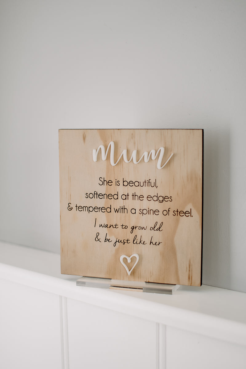Mum square plaque – Barleyboy Creative