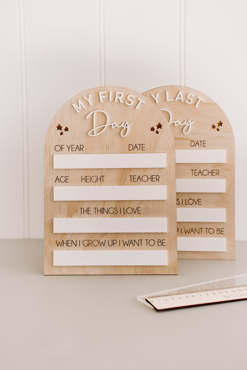 My First Day/My Last Day Plaque (arch) – Barleyboy Creative