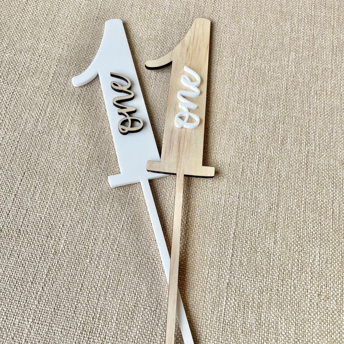 Number 1 cake topper (2 layer) – Barleyboy Creative