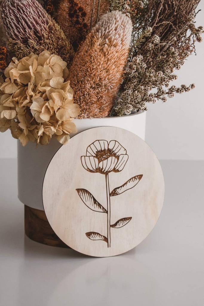 Flower Plaque – Barleyboy Creative