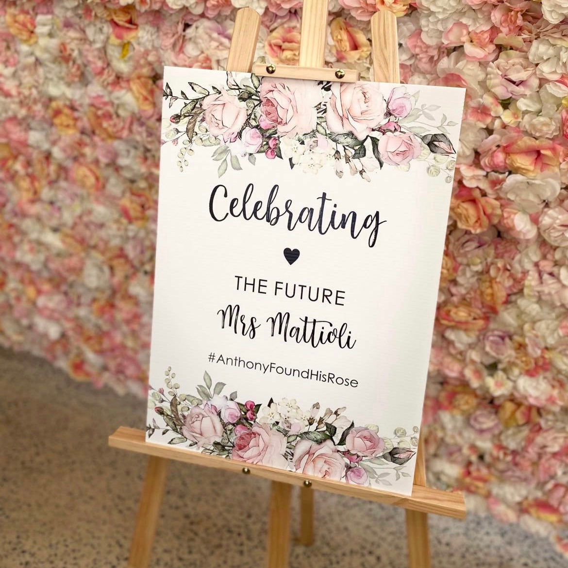 Corflute sign (pink rose) – Barleyboy Creative